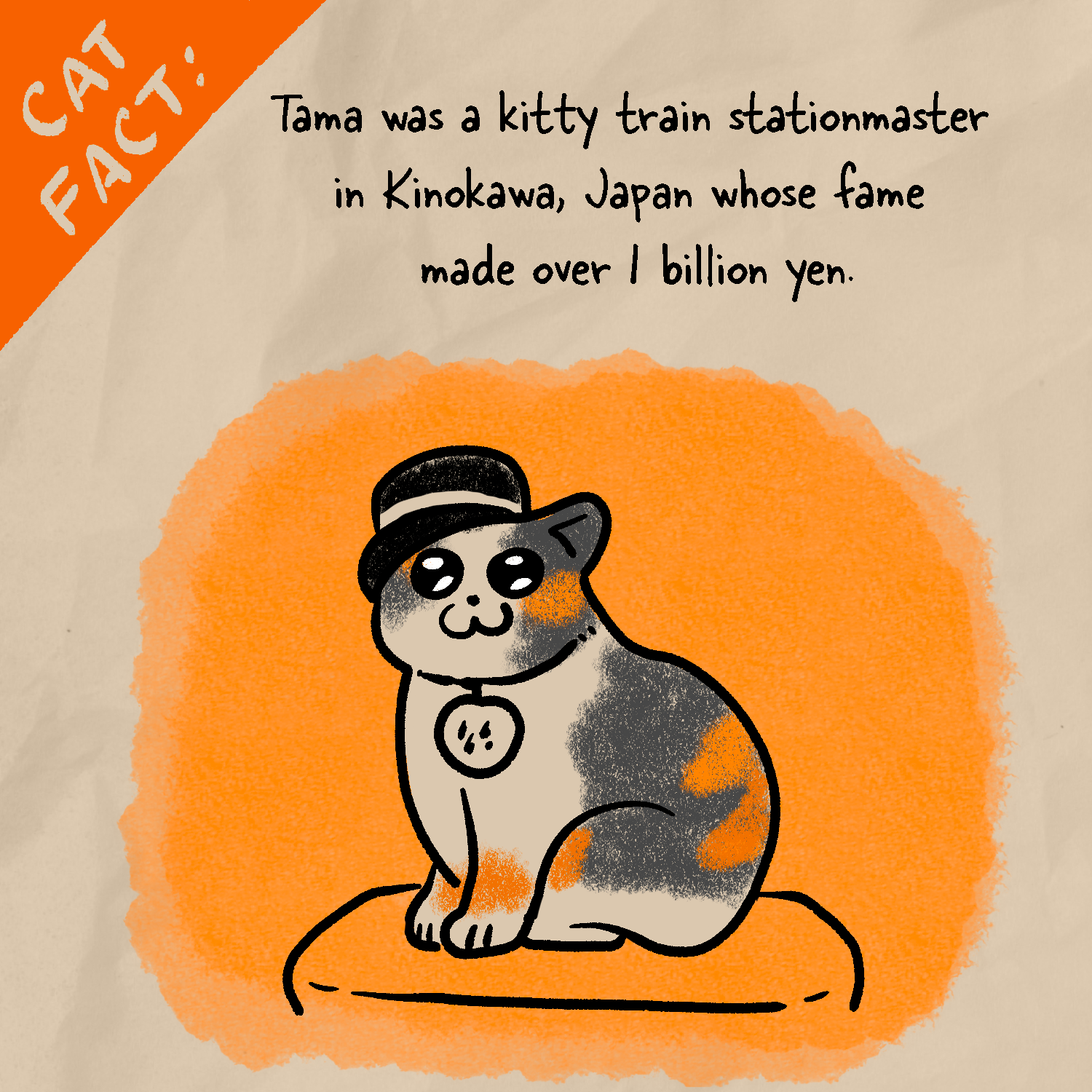 Tama the Kitty Stationmaster | Cat Fact | Exploding Kittens Blog