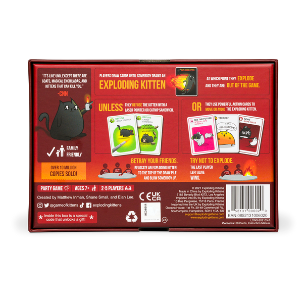 Exploding Kittens Original Edition | Card Game