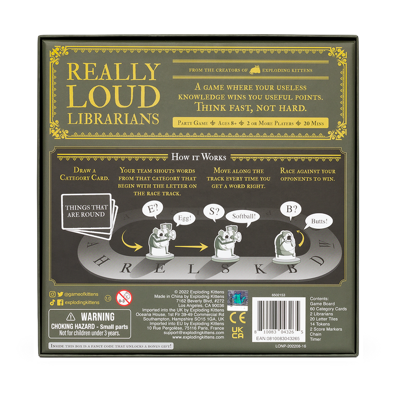 Really Loud Librarians | Party Board Game | Exploding Kittens