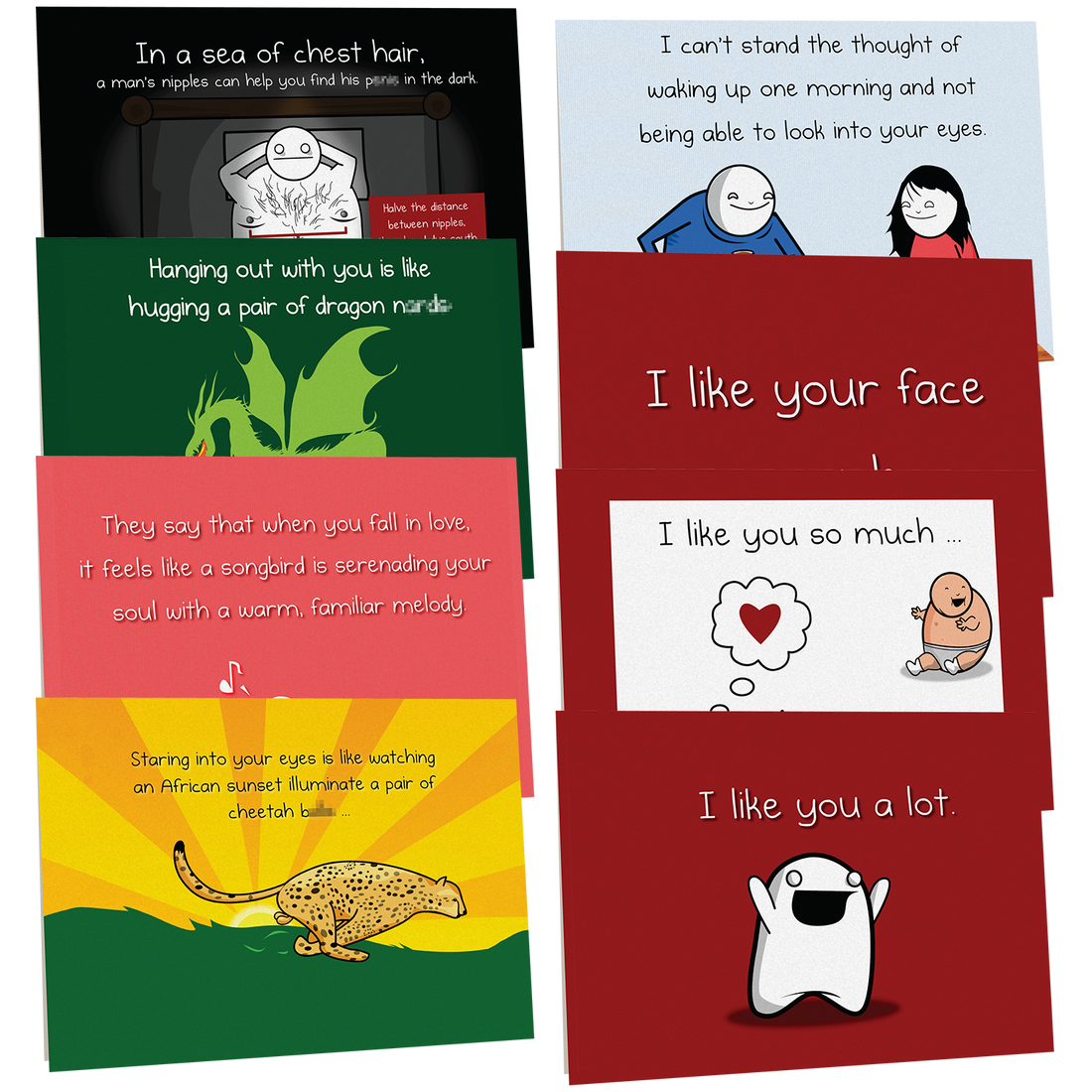 Nsfw Greeting Card 8 Packs