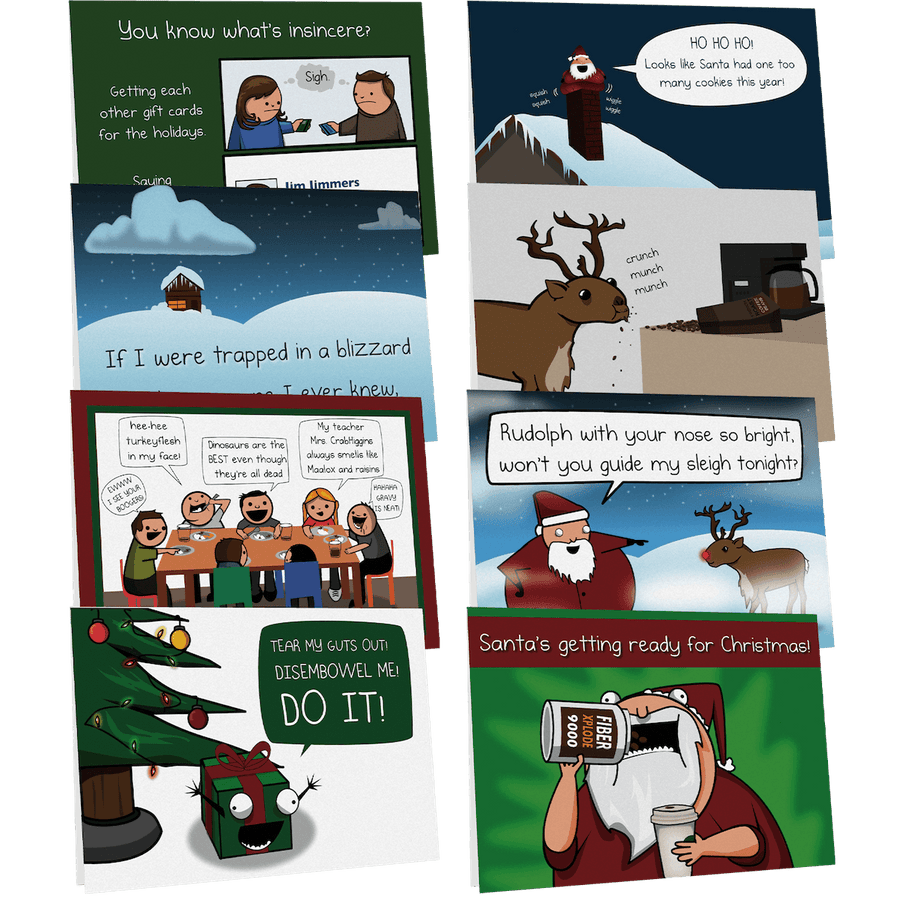 NSFW All Holiday Greeting Card Bundle | 8 pack | Exploding Kittens