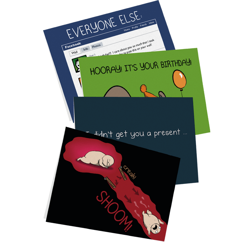 NSFW Birthday Greeting Card Bundle | 4 pack | Exploding Kittens