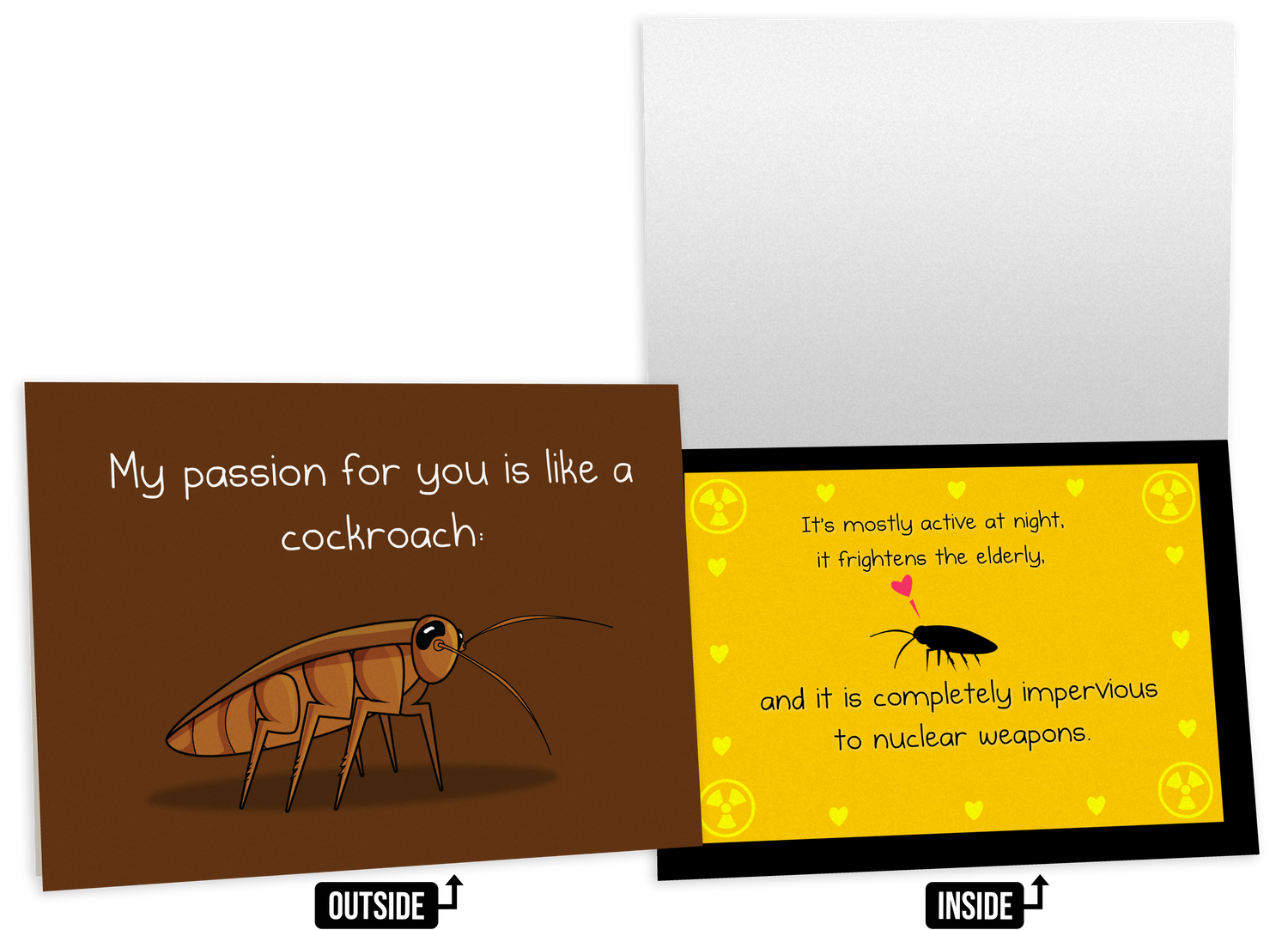 Cockroach | NSFW Love & Friendship Greeting Card | Exploding Kittnes