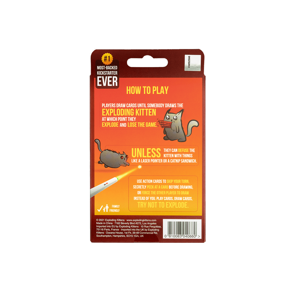 Exploding Kittens 2 Player Edition | Travel Friendly Card Game | Exploding Kittens