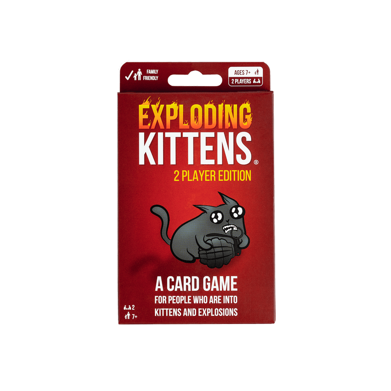 Exploding Kittens 2 Player Edition | Travel Friendly Card Game ...
