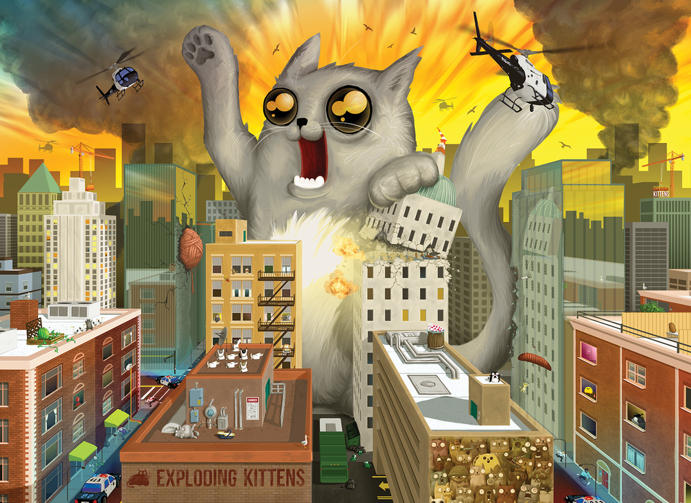 Feline of Unusual Size | 1000 Piece Puzzle | Exploding Kittens Feline of Unusual Size | 1000 Piece Puzzle | Exploding Kittens