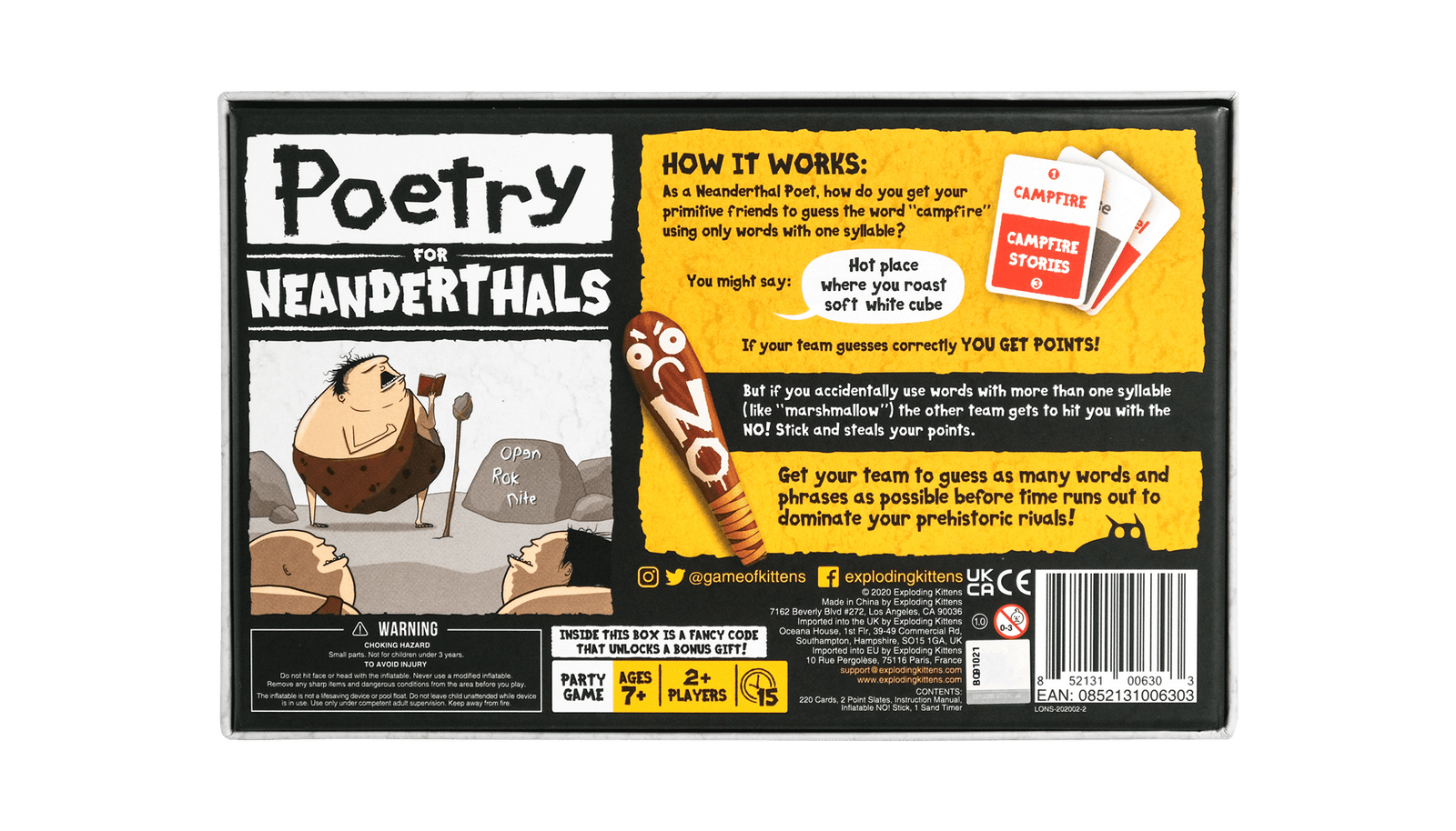 Poetry for Neanderthals Bundle | Game Night Bundle | Exploding Kittens