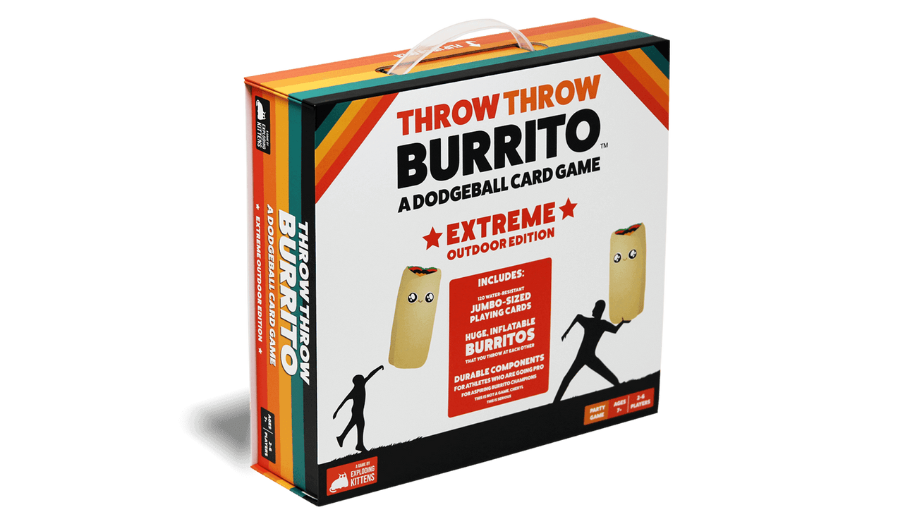 Throw Throw Burrito Extreme Outdoor Edition | Outdoor Card Game | Exploding Kittens