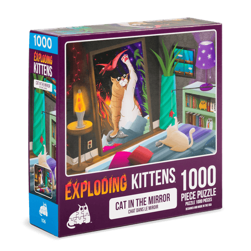 Cat in the Mirror | 1000 Piece Puzzle | Exploding Kittens